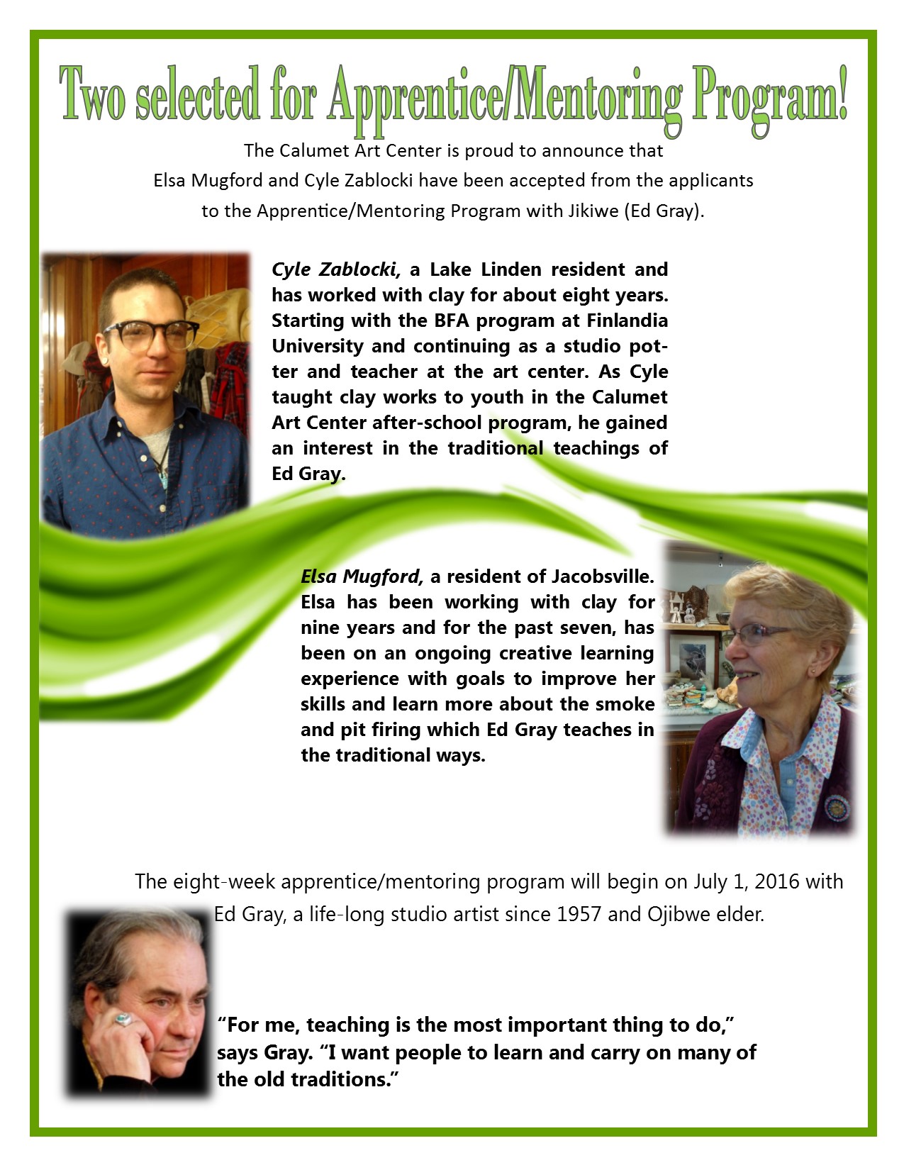 Apprentice Poster | CALUMET ART CENTER